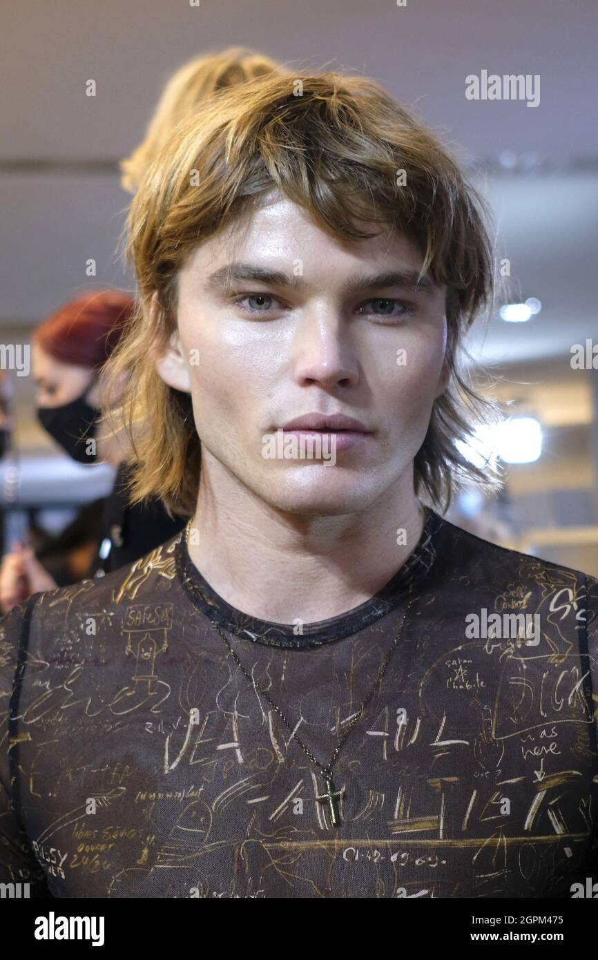 Jordan Barrett attending the Balmain Festival as part of Paris Fashion ...