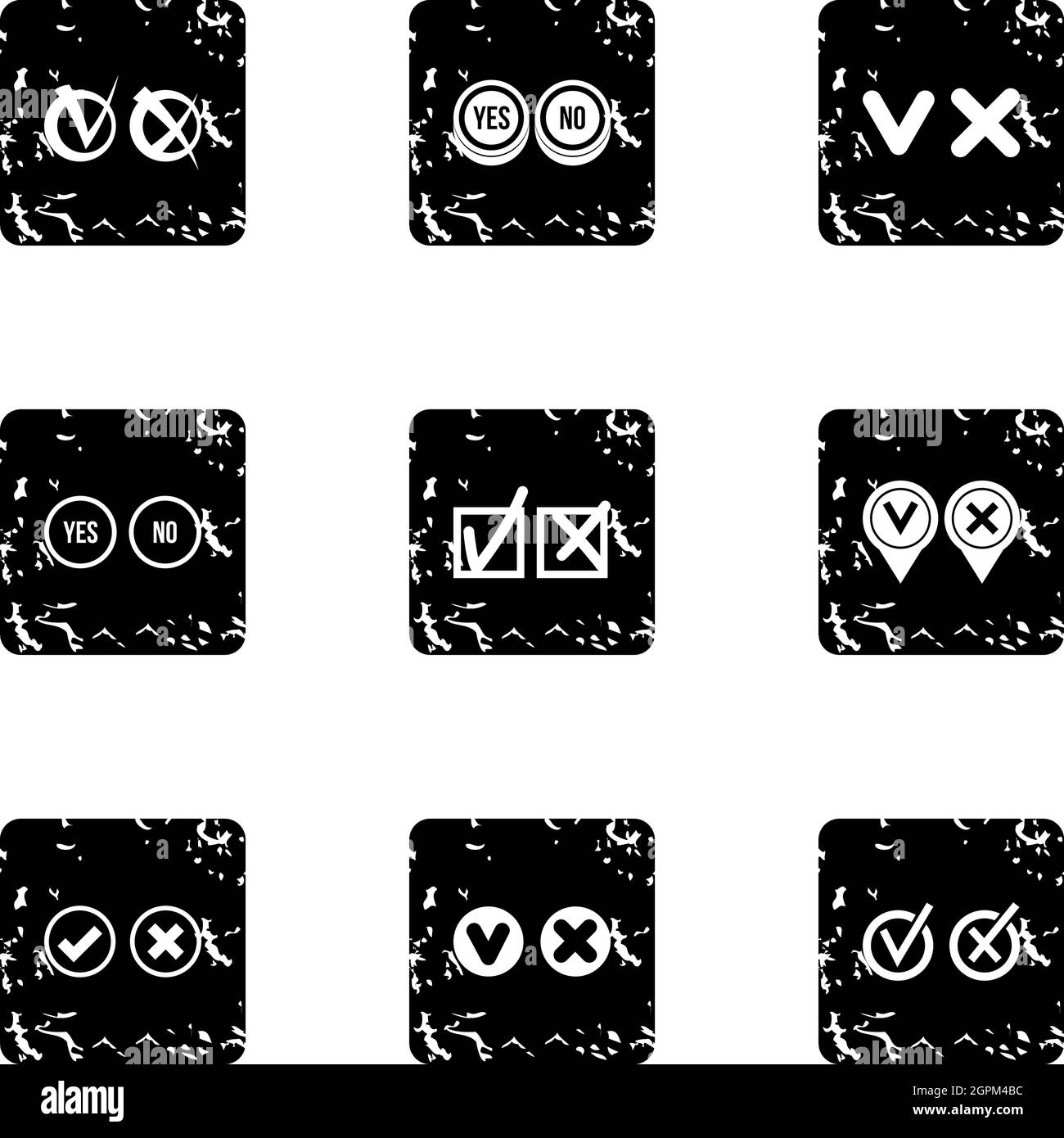 Yes no icon Black and White Stock Photos & Images - Alamy