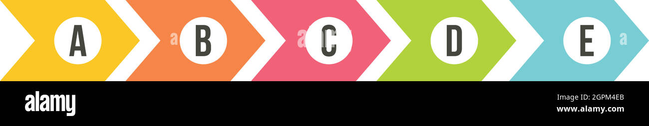 Colorful arrow infographics, flat style Stock Vector Image & Art - Alamy