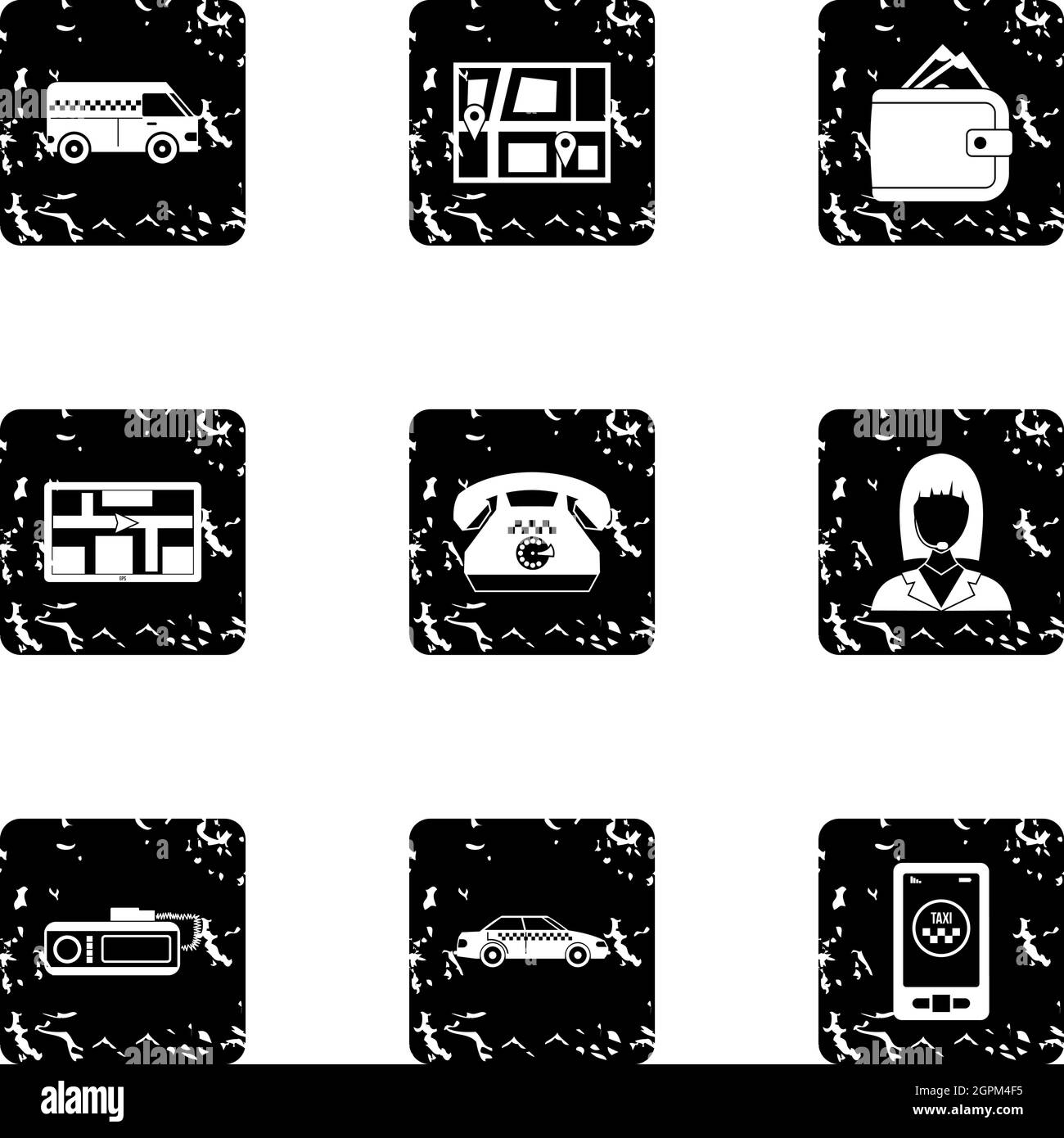 Urban map icons Black and White Stock Photos & Images - Alamy