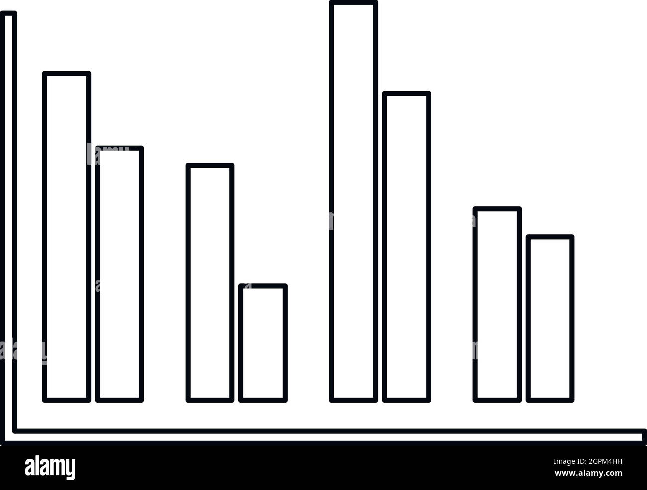 Financial analysis chart icon, outline style Stock Vector Image & Art ...