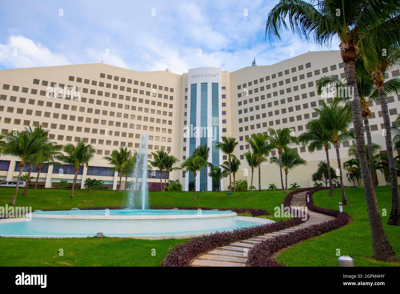 Iberostar Selection Cancun hotel at sunset, Cancun, Quintana Roo QR ...
