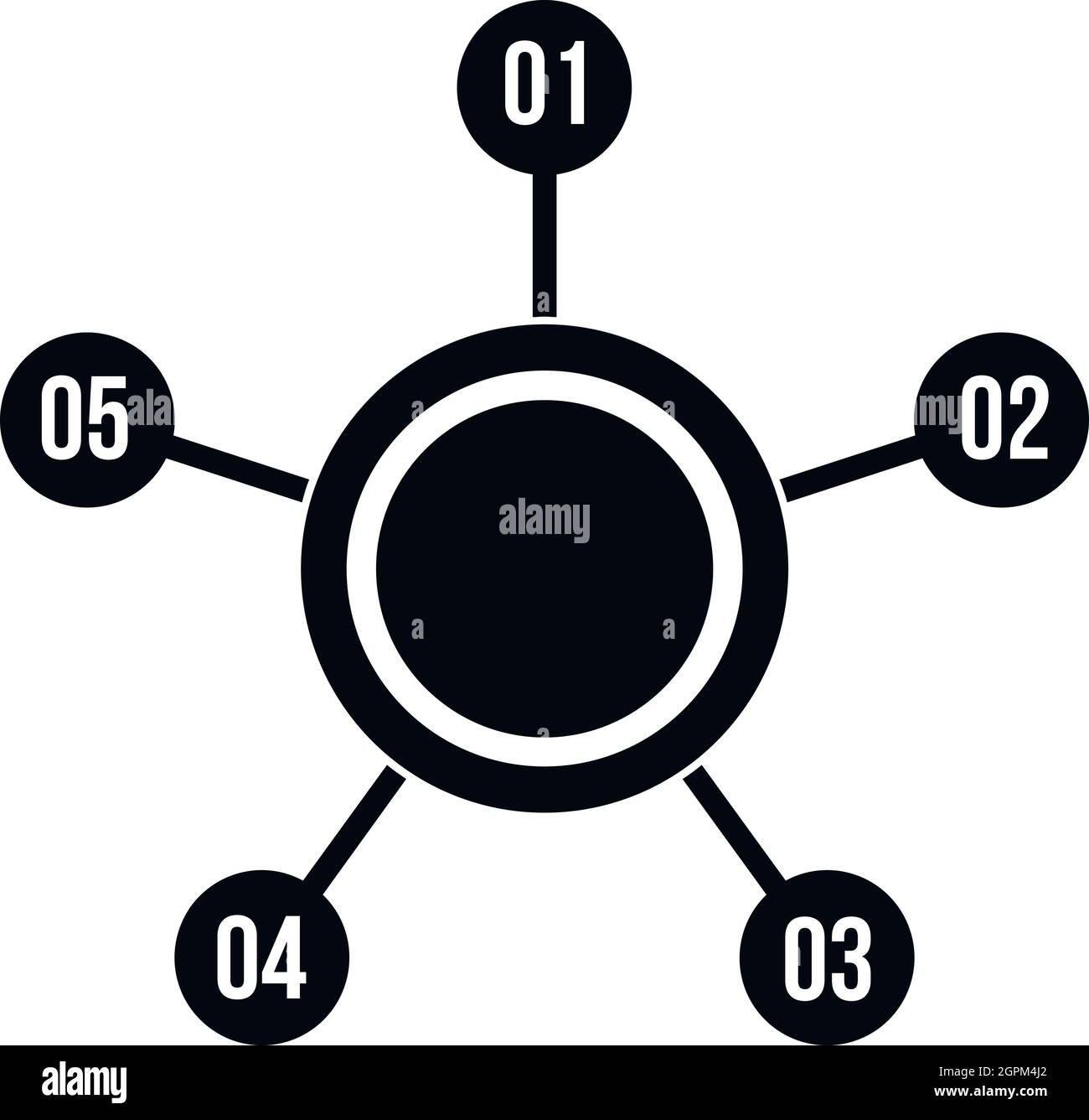 Circle chart with numbers icon, simple style Stock Vector Image & Art ...