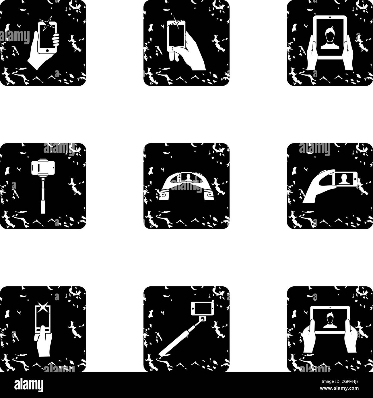 Vector black icons smartphone hi-res stock photography and images - Alamy