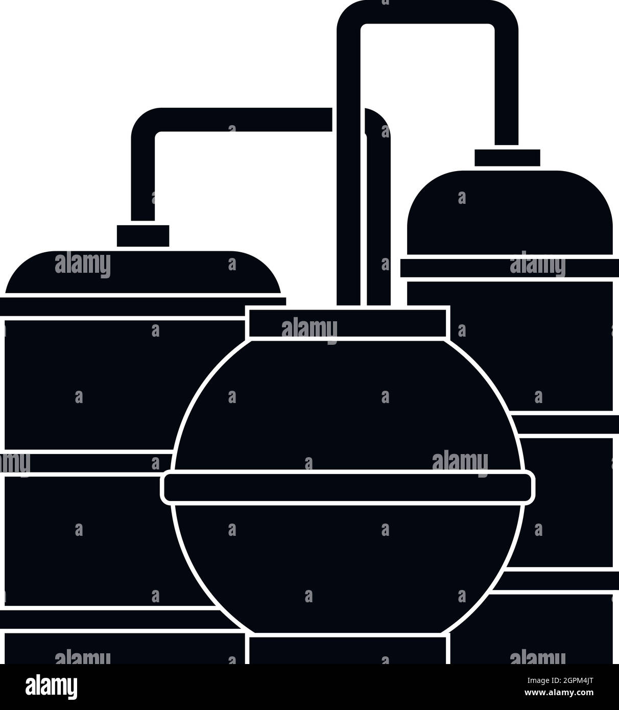 Gas storage tanks icon, simple style Stock Vector Image & Art - Alamy