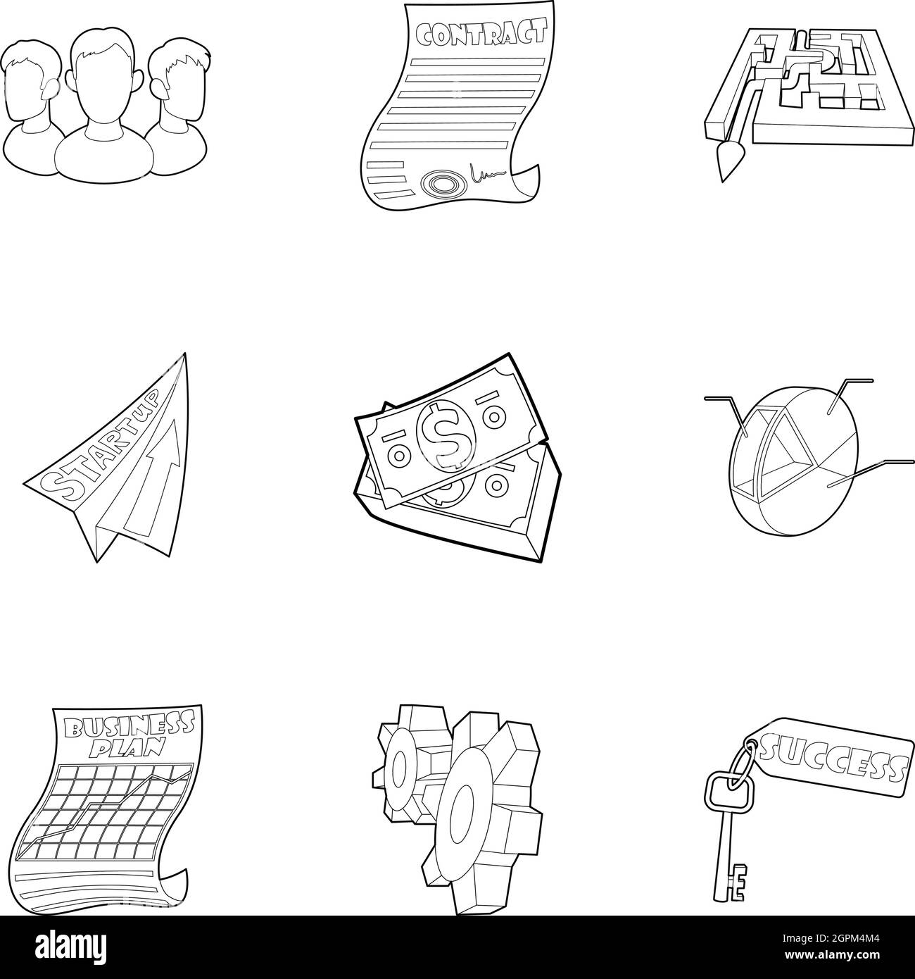 Startup job icon outline Stock Vector Images - Alamy