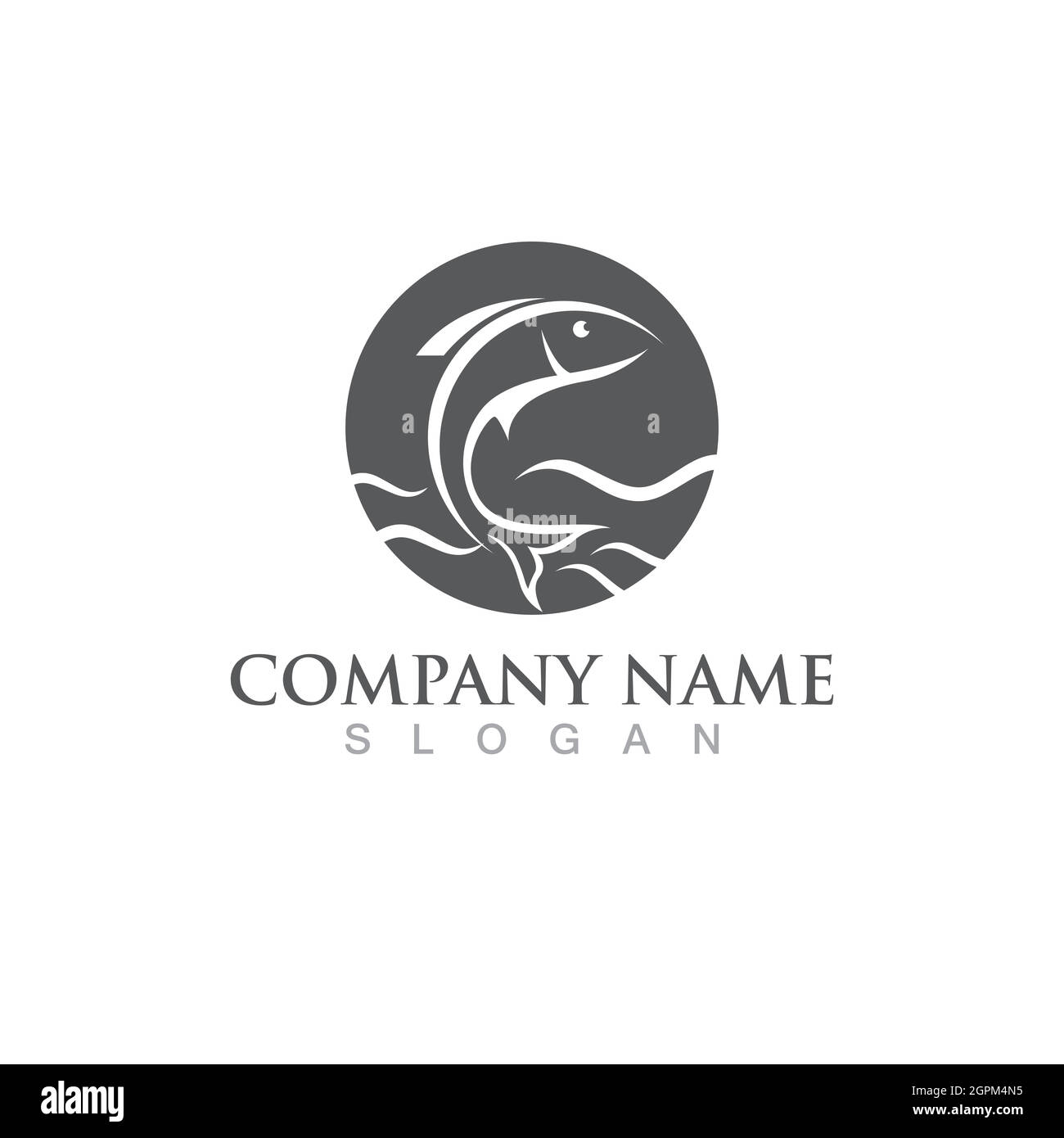 Fishing vector logo design template hi-res stock photography and images ...