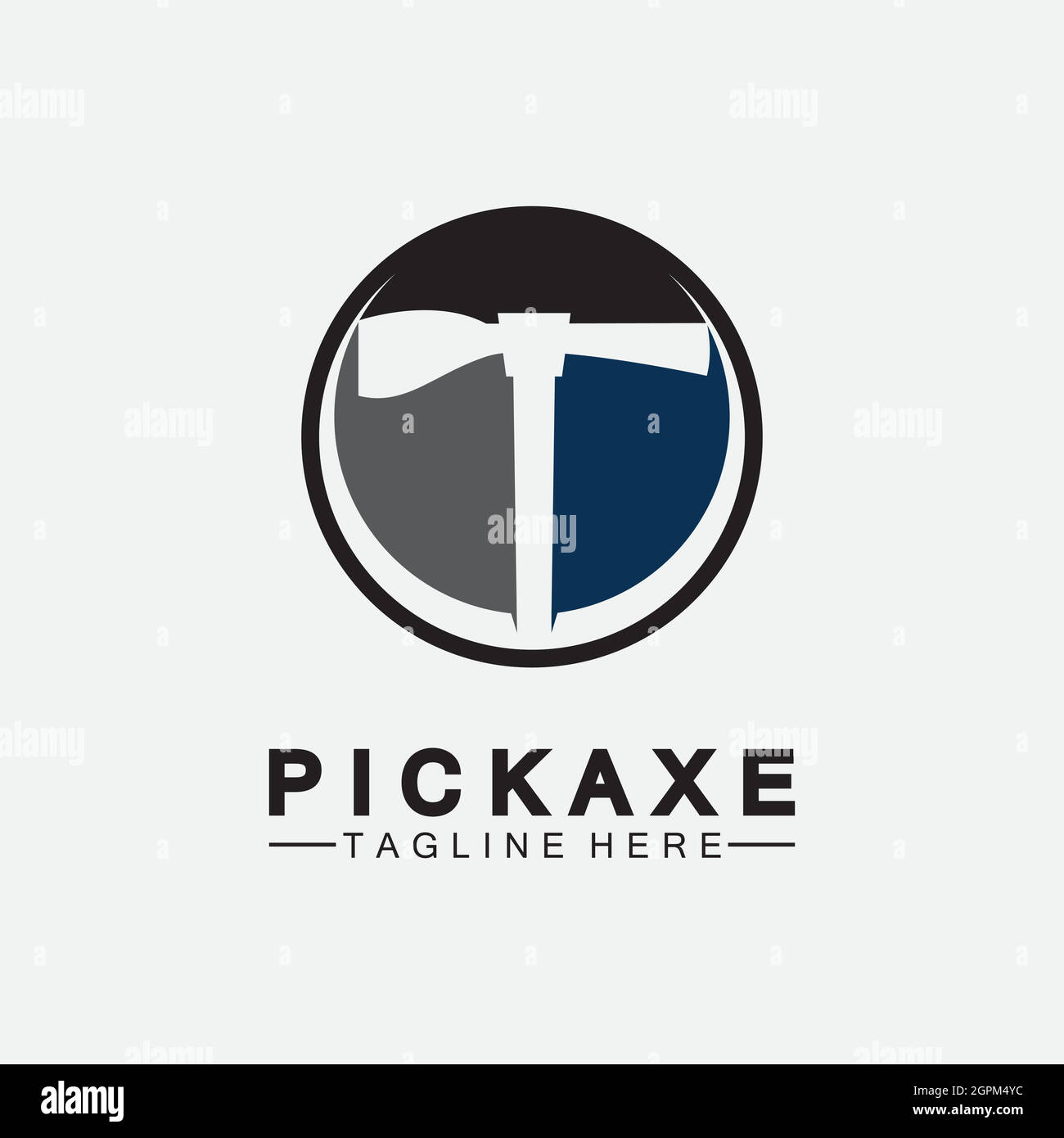 Pickaxe Logo Vector icon symbol illustration Design template, Mining ...