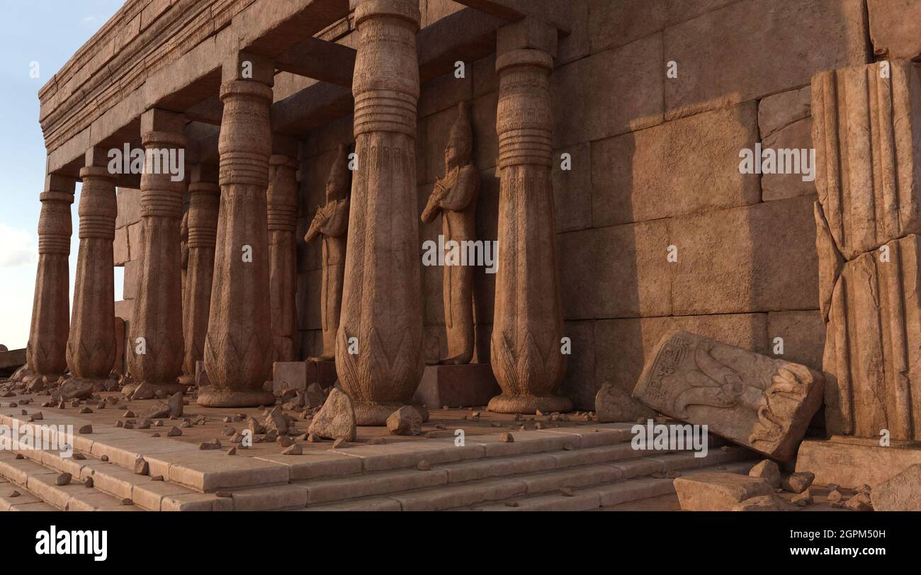 3D Illustration Egyptian Palace Fantasy Old Kingdom Stock Photo - Alamy