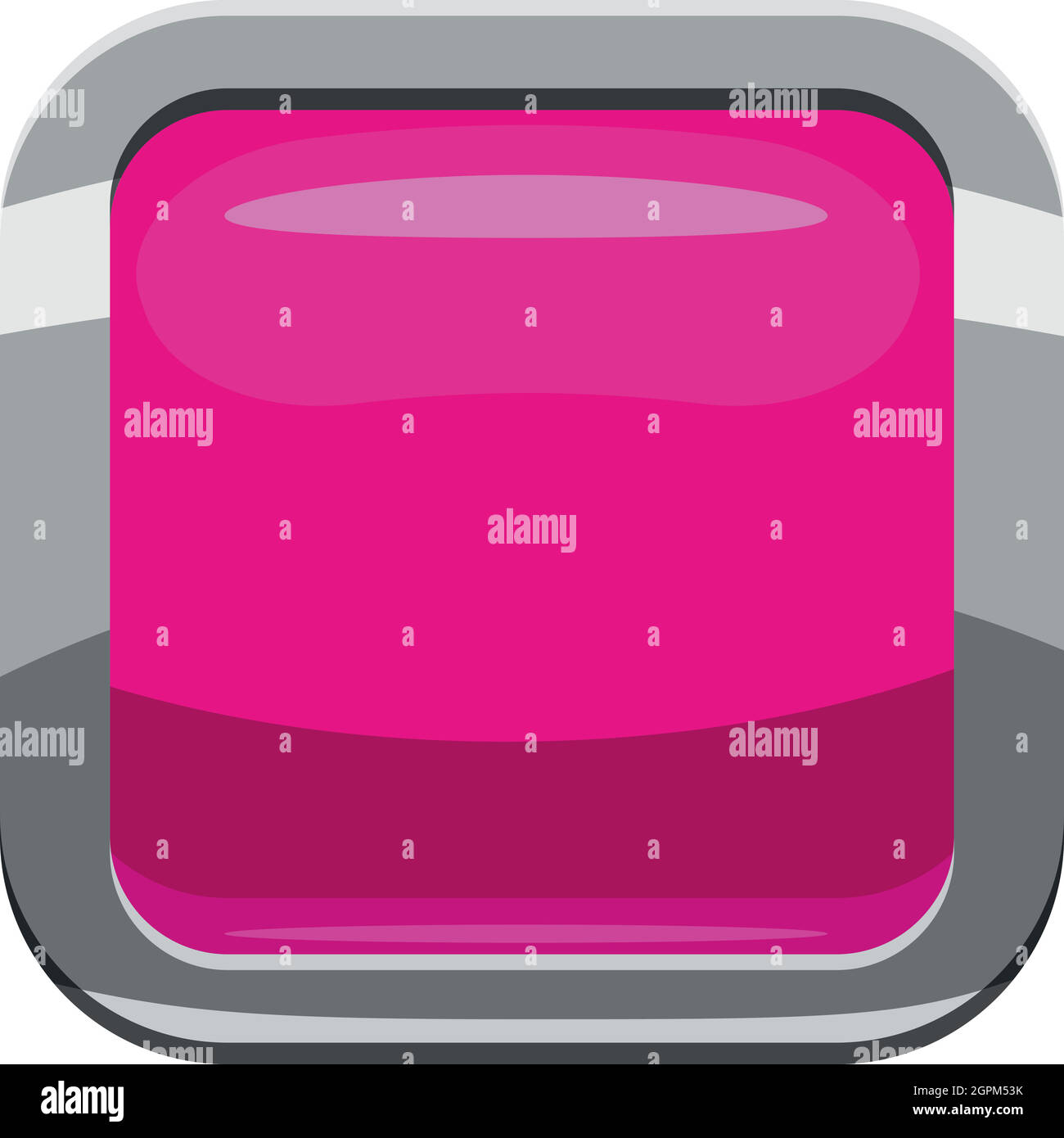 Pink square button icon, cartoon style Stock Vector Image & Art - Alamy