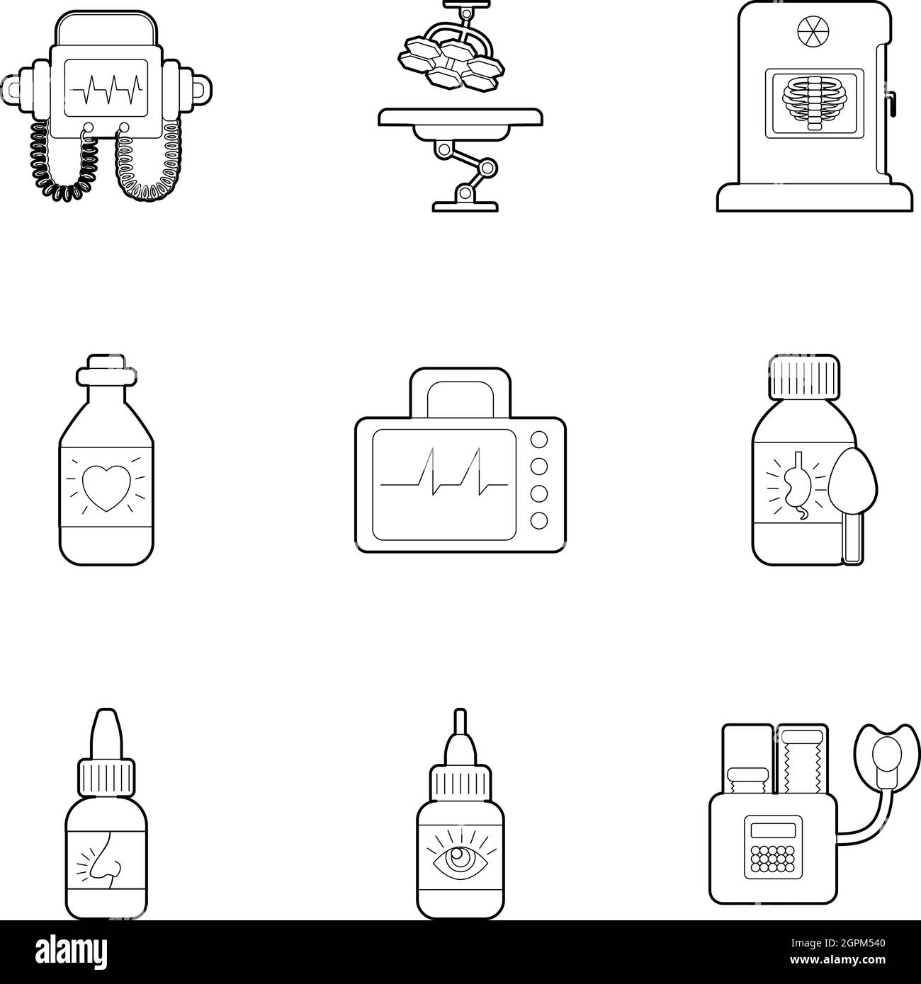 Set table outline collection Stock Vector Images - Alamy