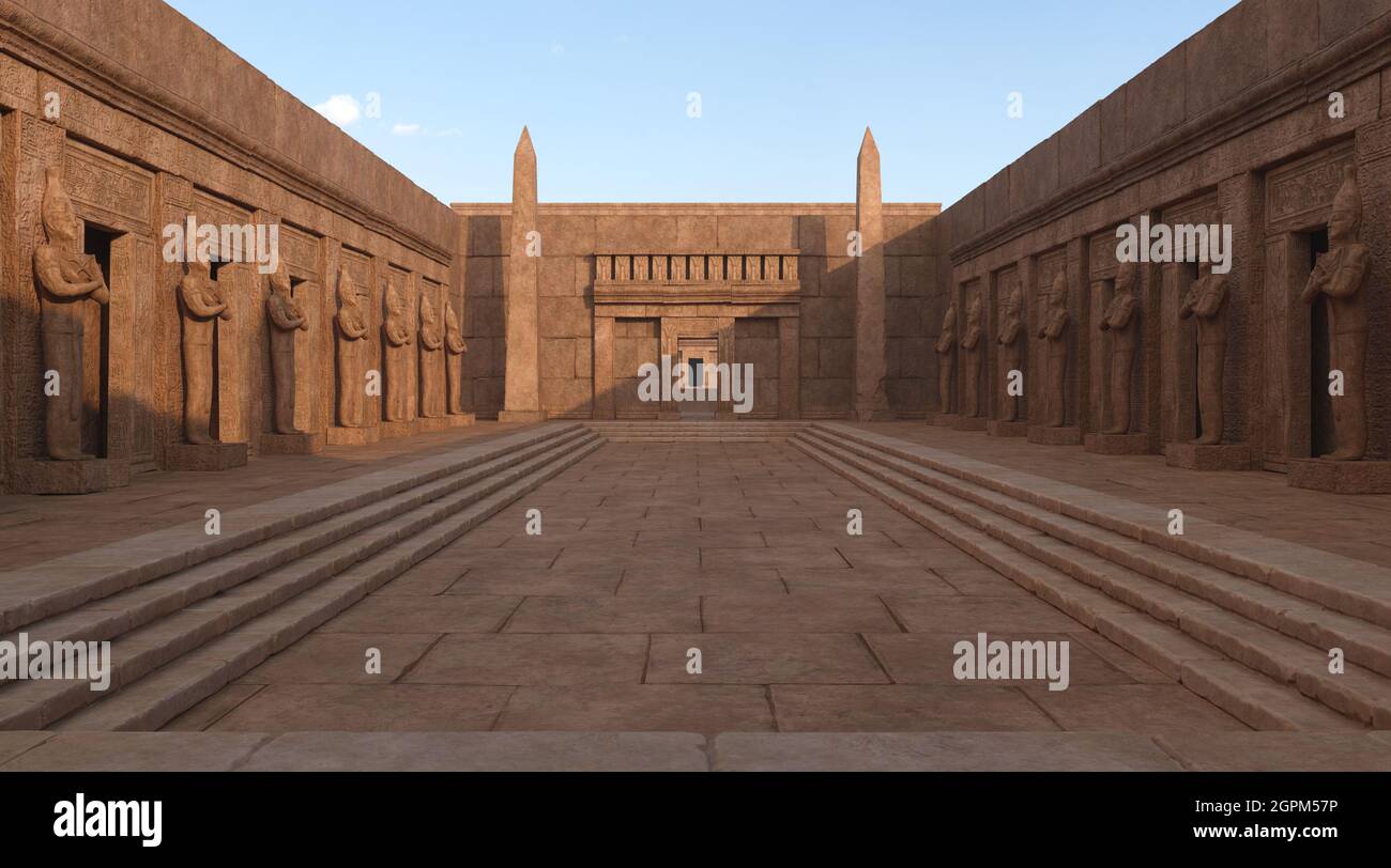 3D Illustration Egyptian Palace Fantasy Old Kingdom Stock Photo - Alamy