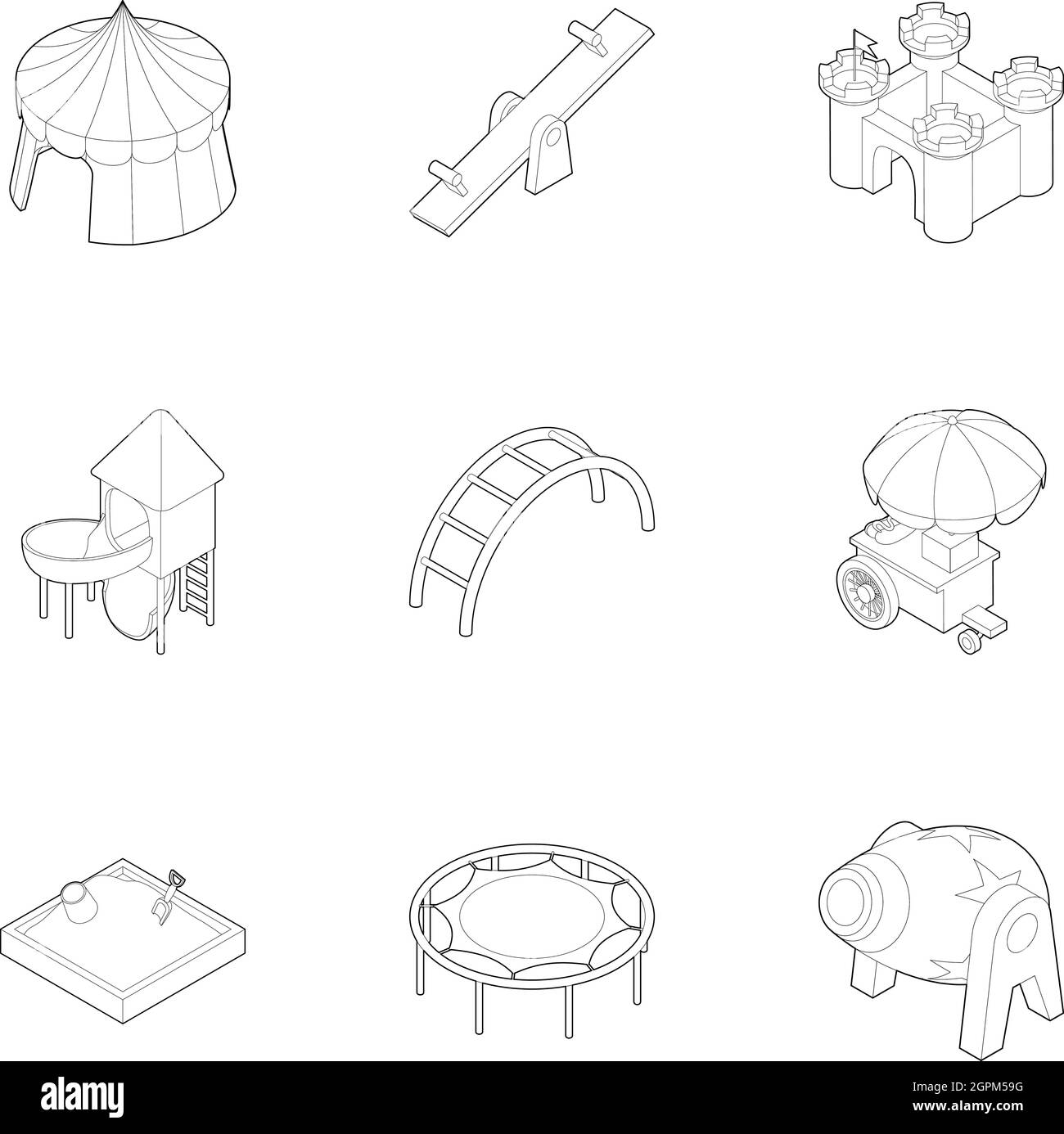 Kids games icons set, outline style Stock Vector Image & Art - Alamy