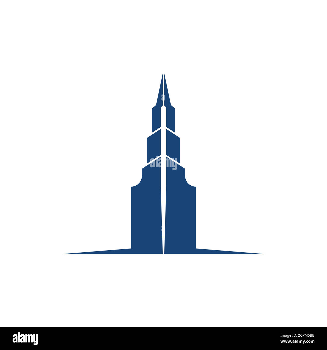 Modern simple square line art building vector Stock Vector Image & Art ...