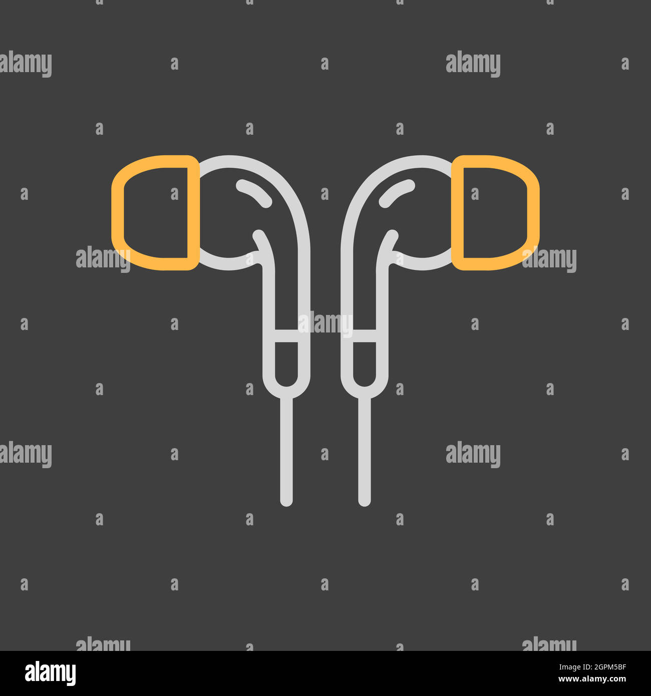 Earbuds black background Stock Vector Images - Alamy