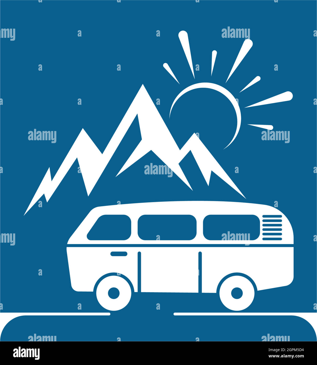 Simple caravan mobile icon logo design vector Stock Vector Image & Art ...