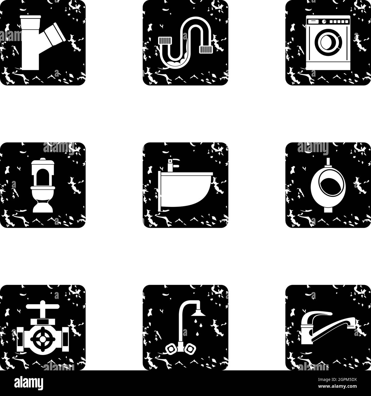 Toilet icons set, grunge style Stock Vector Image & Art - Alamy