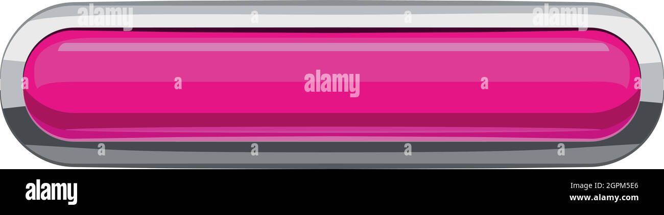 Pink rectangular button icon, cartoon style Stock Vector Image & Art ...