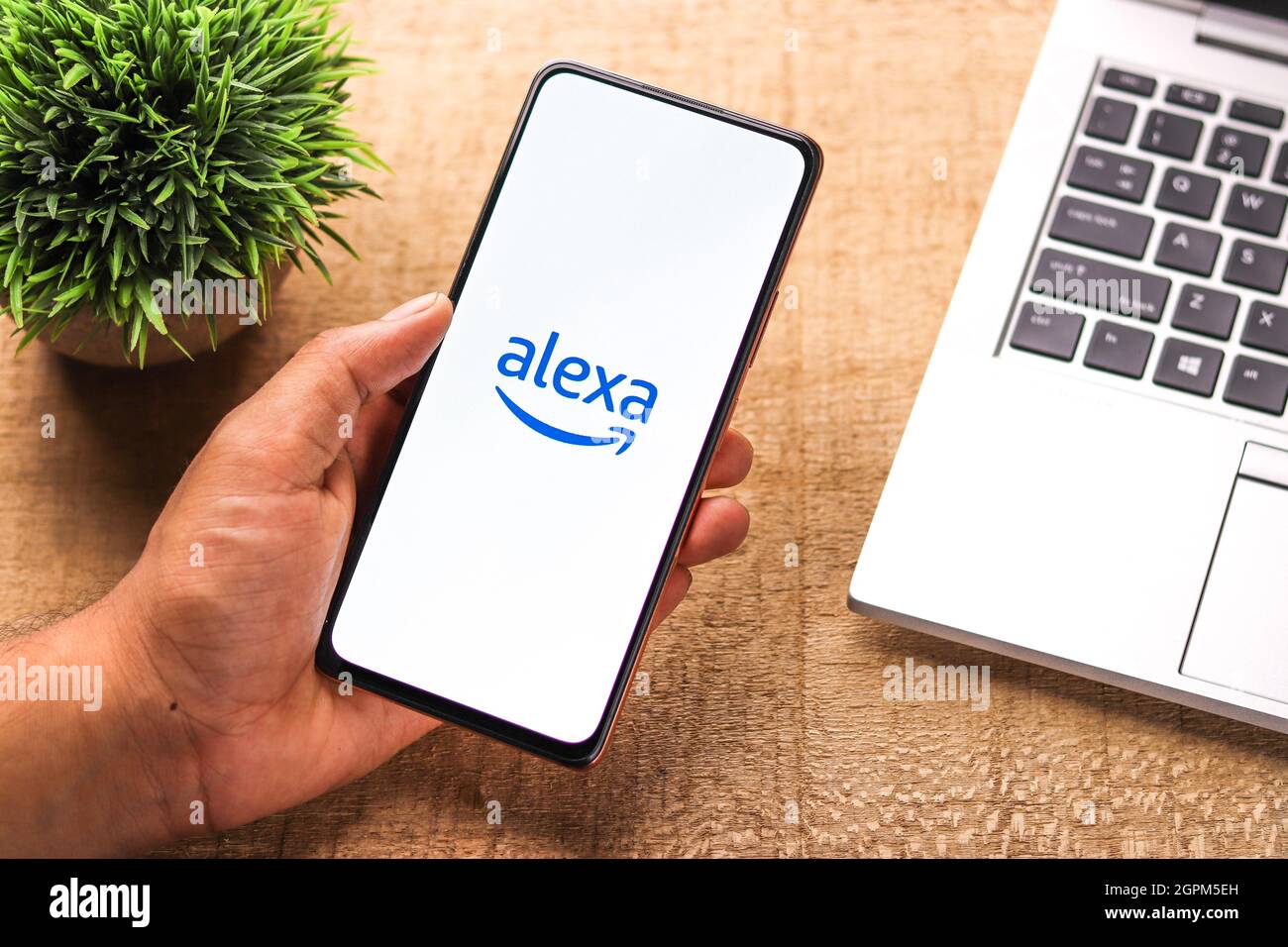 West Bangal, India - September 28, 2021 : Amazon Alexa logo on phone ...