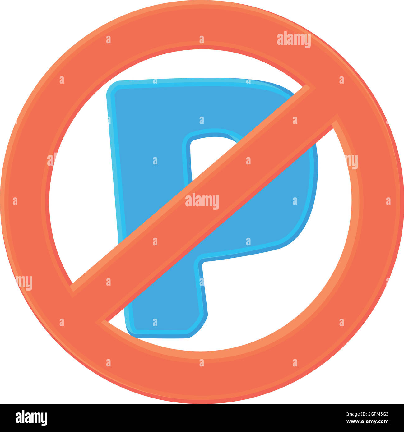 No parking icon, cartoon style Stock Vector Image & Art - Alamy