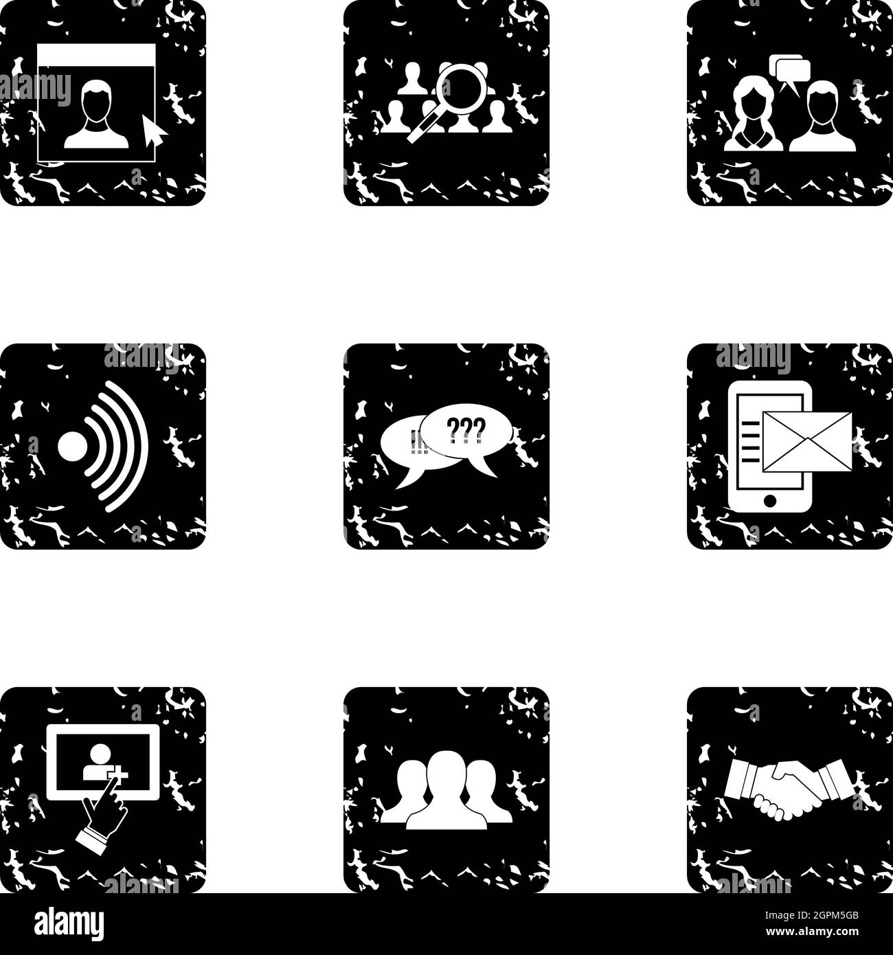 Message icon set hi-res stock photography and images - Alamy