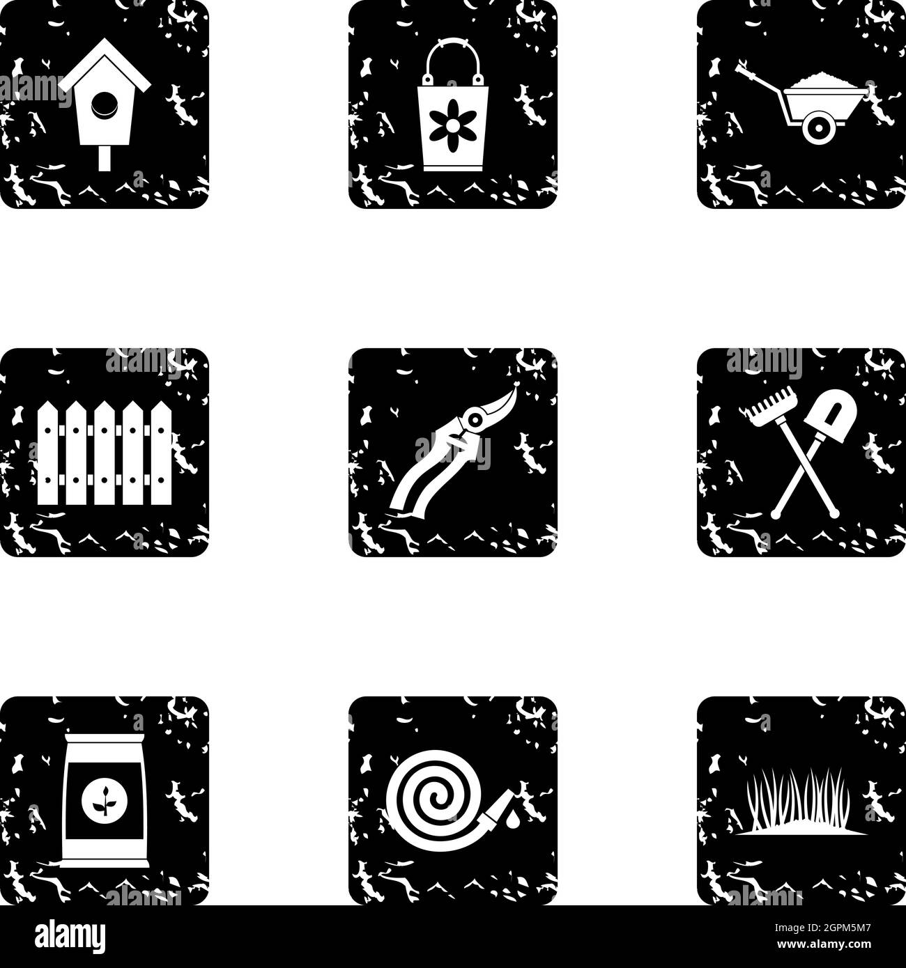 Farm icons set, grunge style Stock Vector Image & Art - Alamy