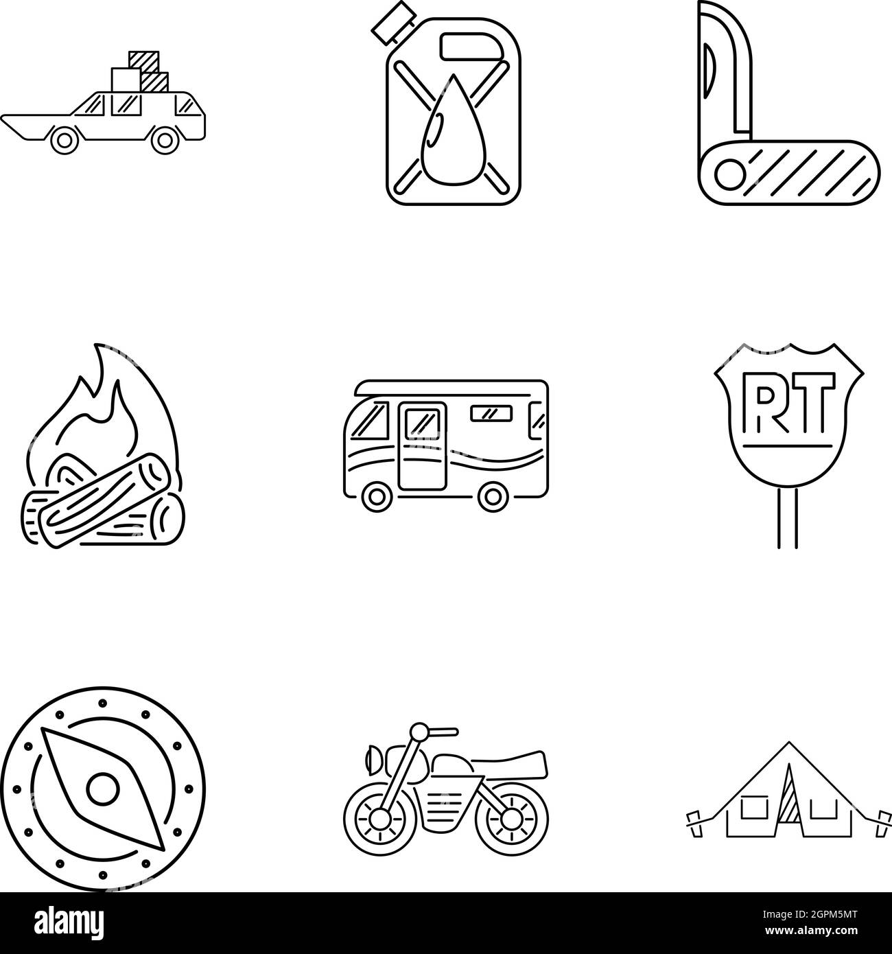 Car in forest road Stock Vector Images - Alamy