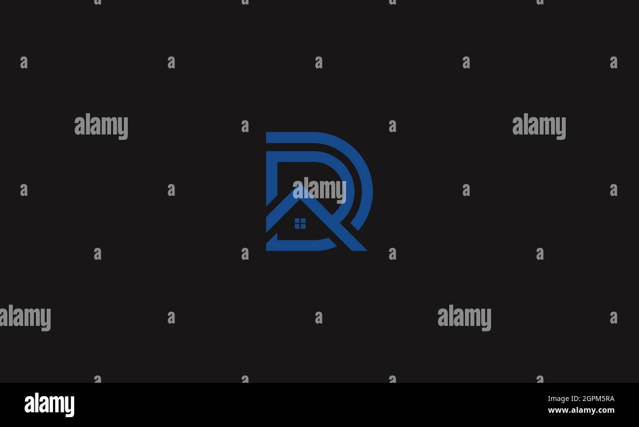 LETTERS RA OR DR REAL ESTATE LOGO DESIGN FOR ILLUSTRATION USE Stock ...