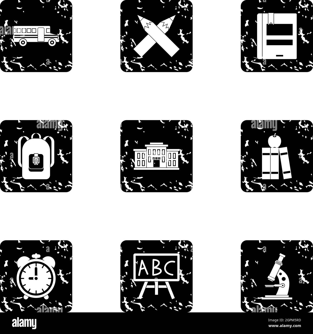 Bus school education vector Black and White Stock Photos & Images - Alamy