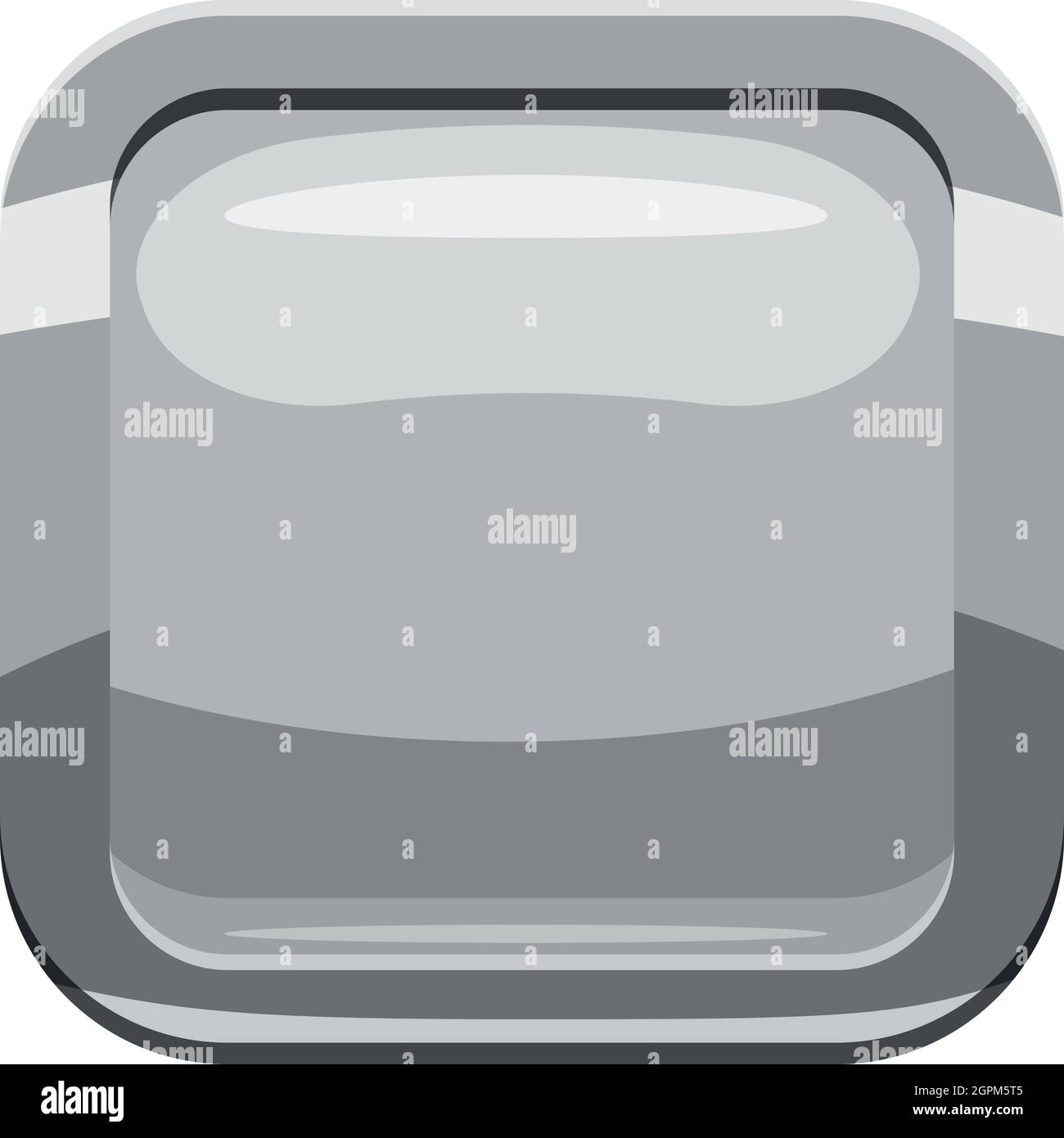 Gray square button icon, cartoon style Stock Vector Image & Art - Alamy