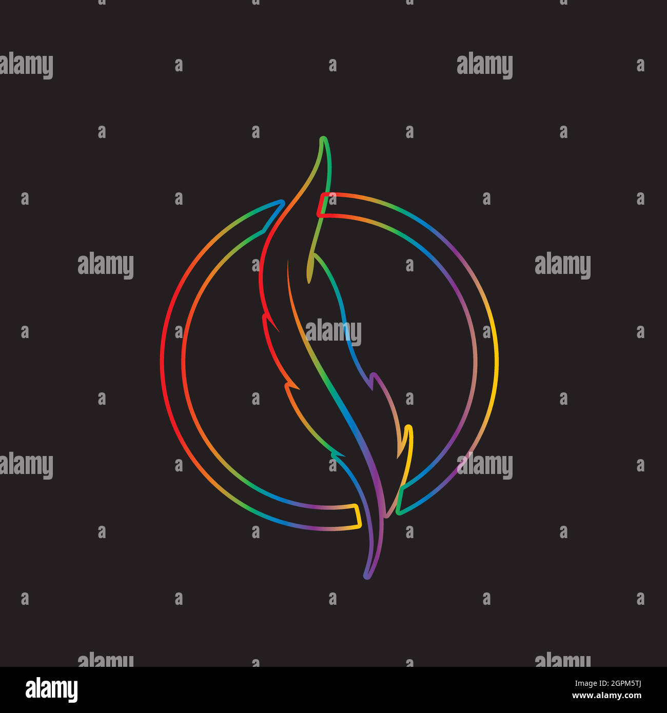 feather logo symbol vector template Stock Vector Image & Art - Alamy