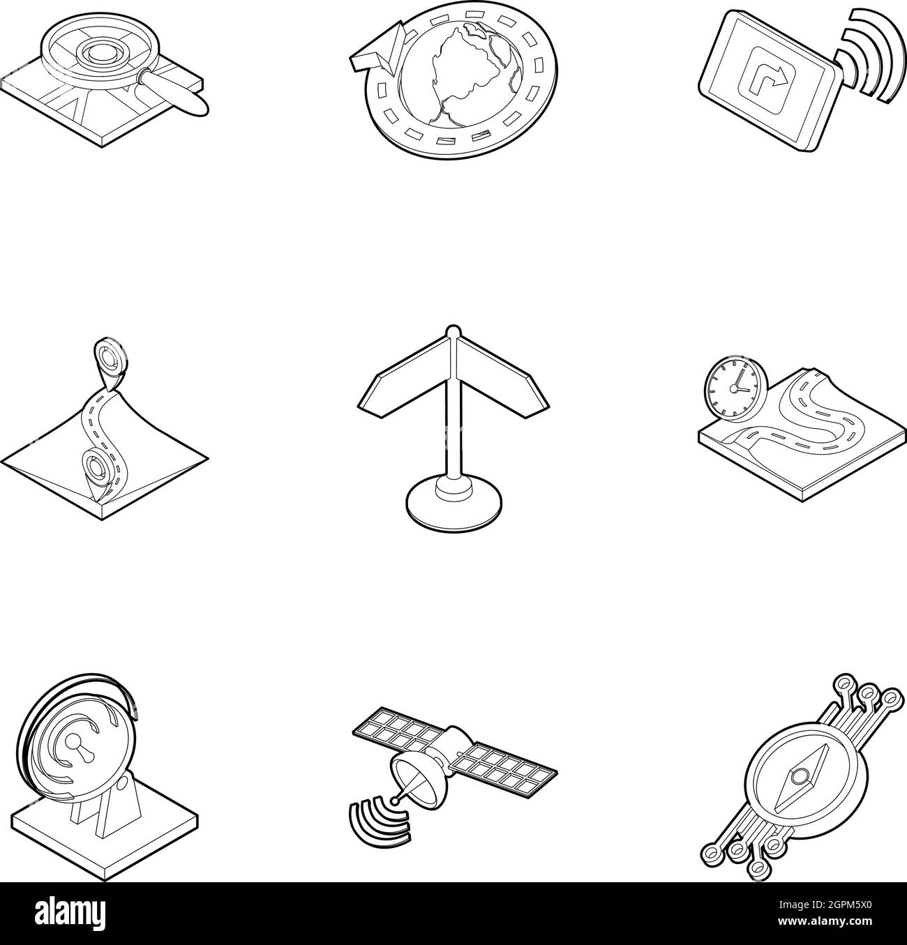 Navigation icon isometric vector Stock Vector Images - Alamy