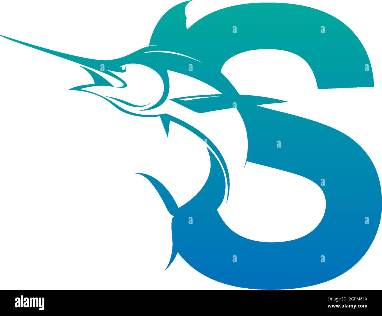 Letter S logo icon with fish design symbol template Stock Vector Image ...