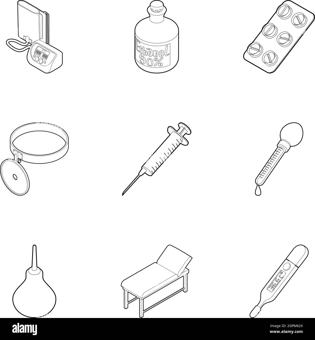 Accident icons set outline Stock Vector Images - Alamy