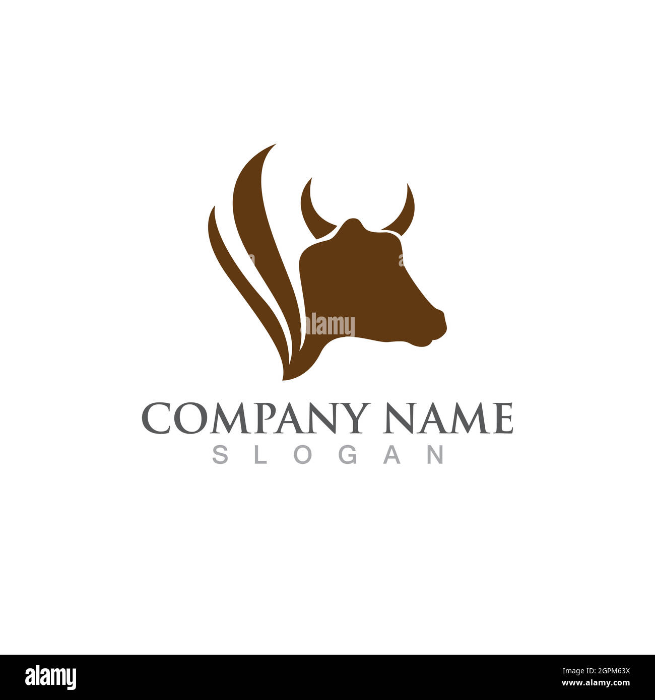 Cow Logo Template vector icon Stock Vector Image & Art - Alamy