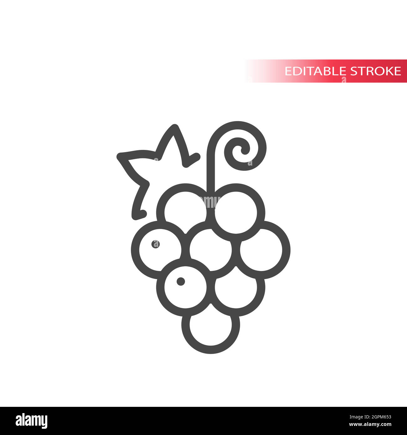 Grape line vector icon Stock Vector Image & Art - Alamy