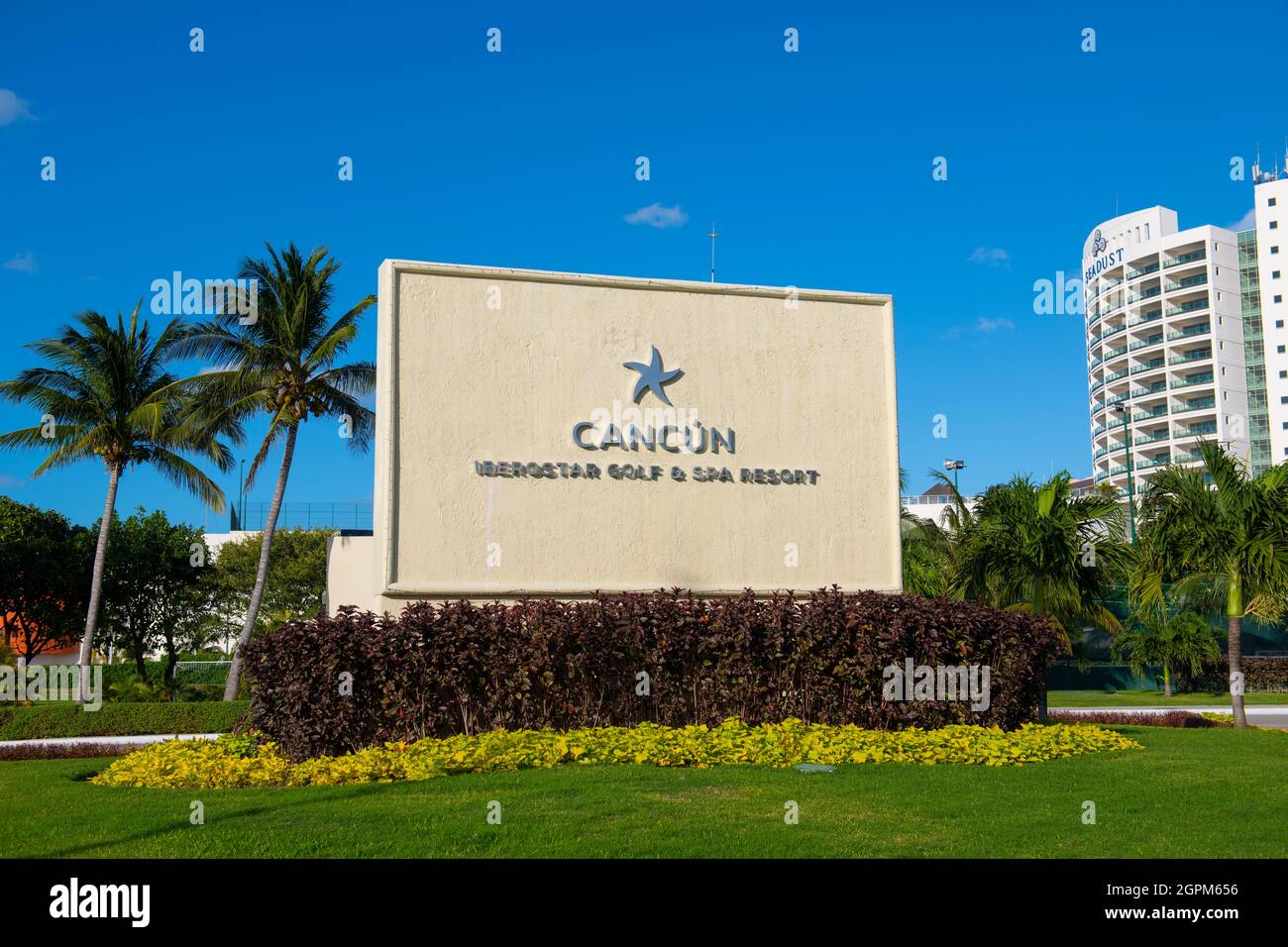 Iberostar Selection Cancun hotel entrance sign, Cancun, Quintana Roo QR ...
