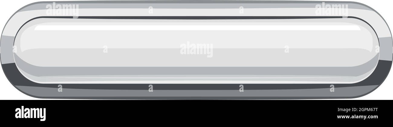 White rectangular button icon, cartoon style Stock Vector Image & Art ...