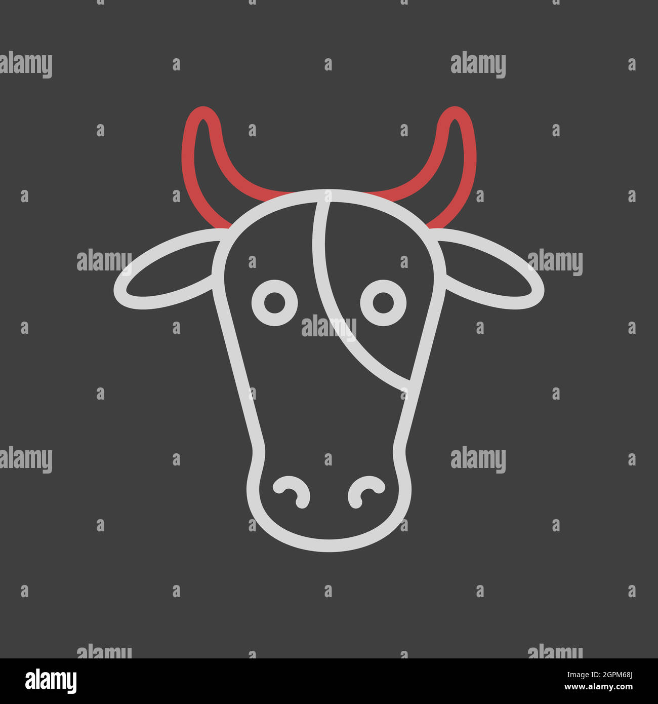 Black cow sign Stock Vector Images - Alamy