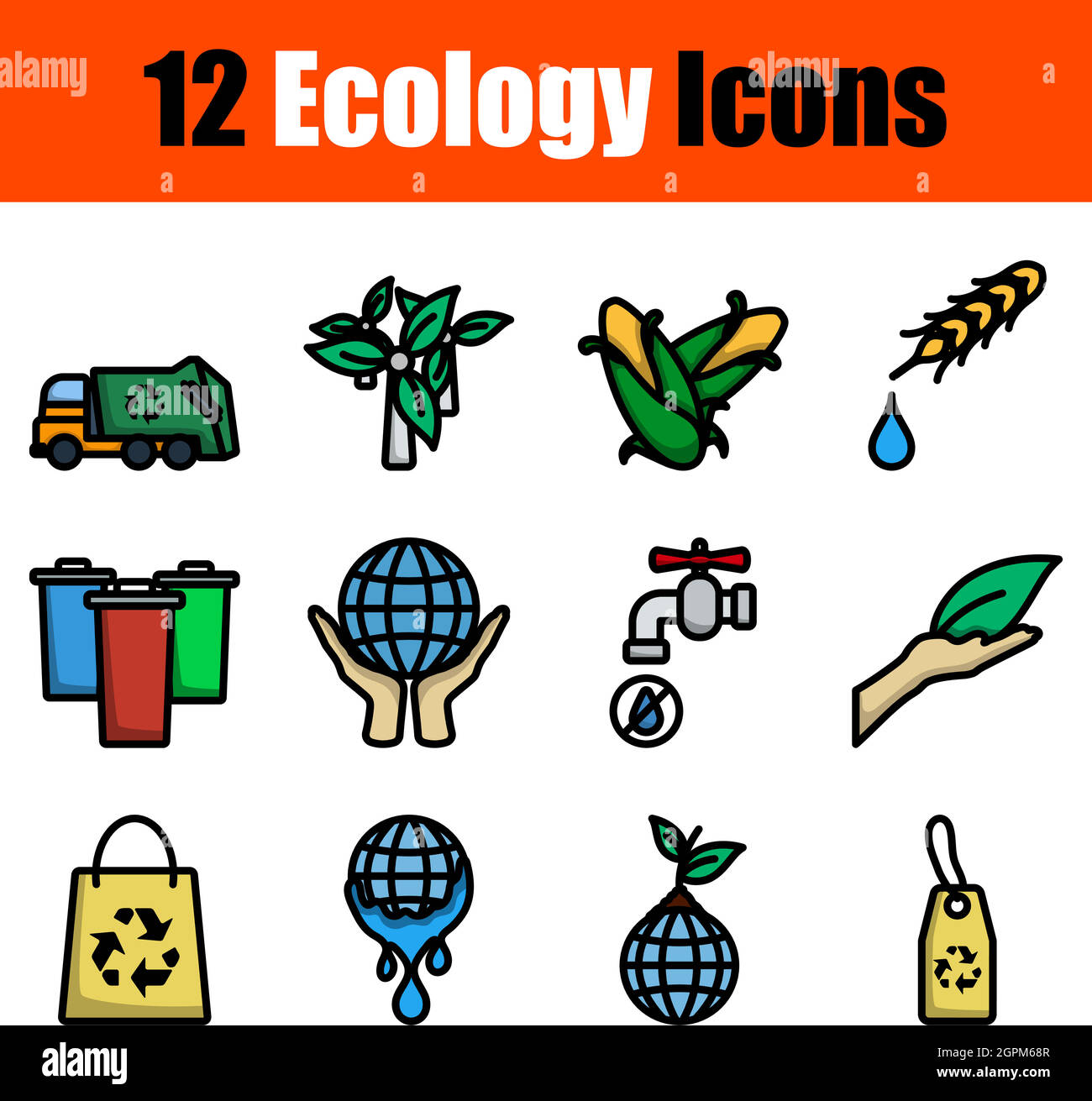 Ecology Icon Set Stock Vector Image & Art - Alamy