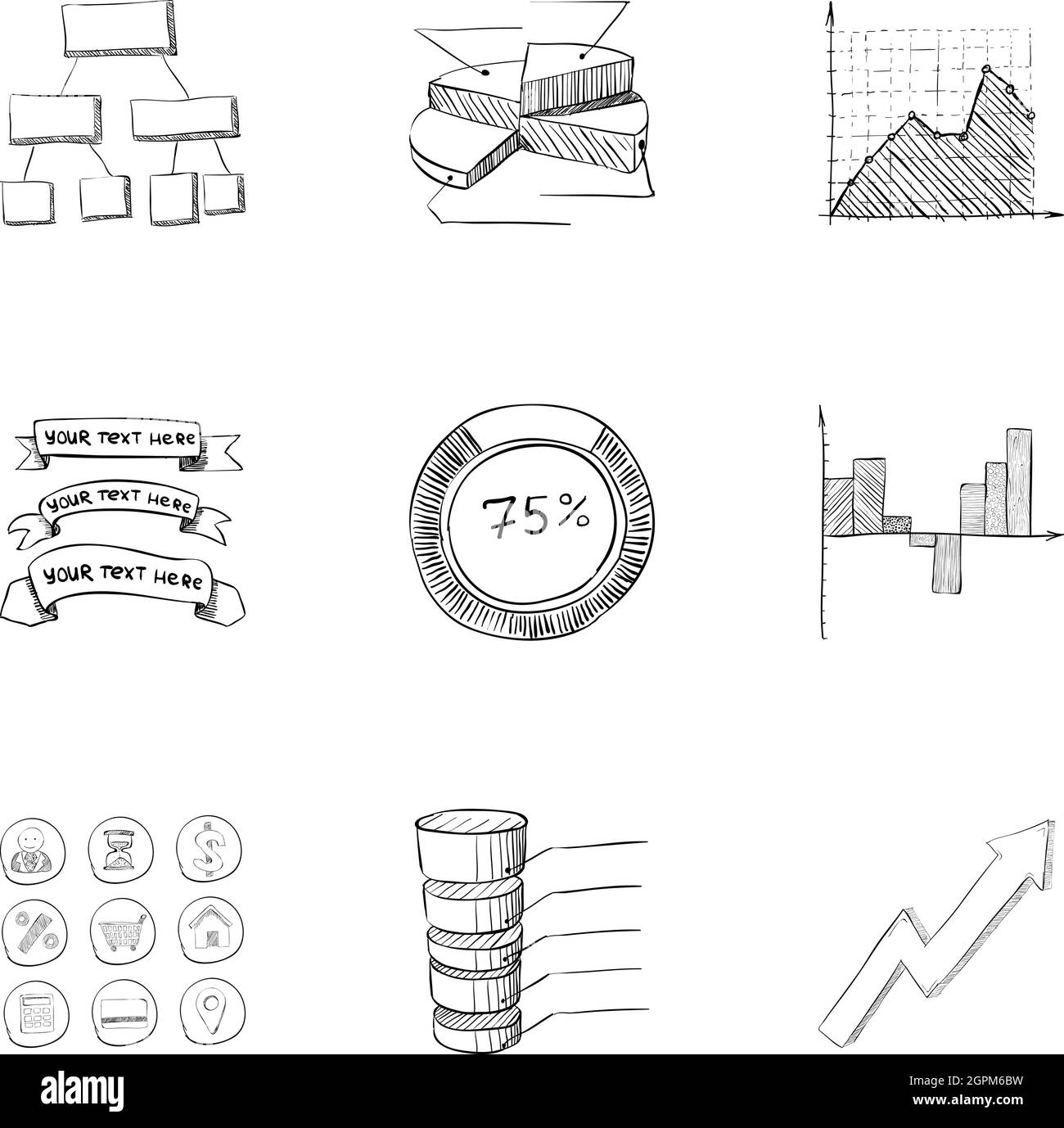 Firm icons set, hand drawn style Stock Vector Image & Art - Alamy