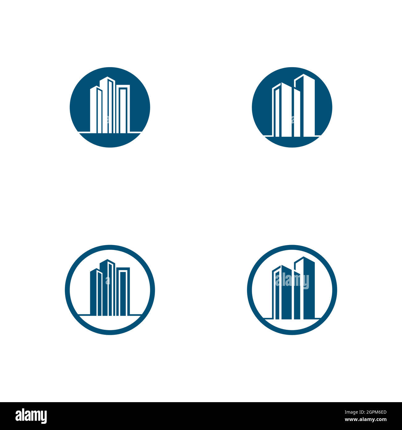 Modern simple square line art building vector Stock Vector Image & Art ...