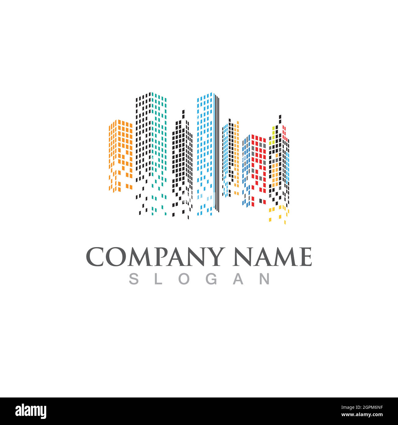 Modern building city logo vector image Stock Vector Image & Art - Alamy