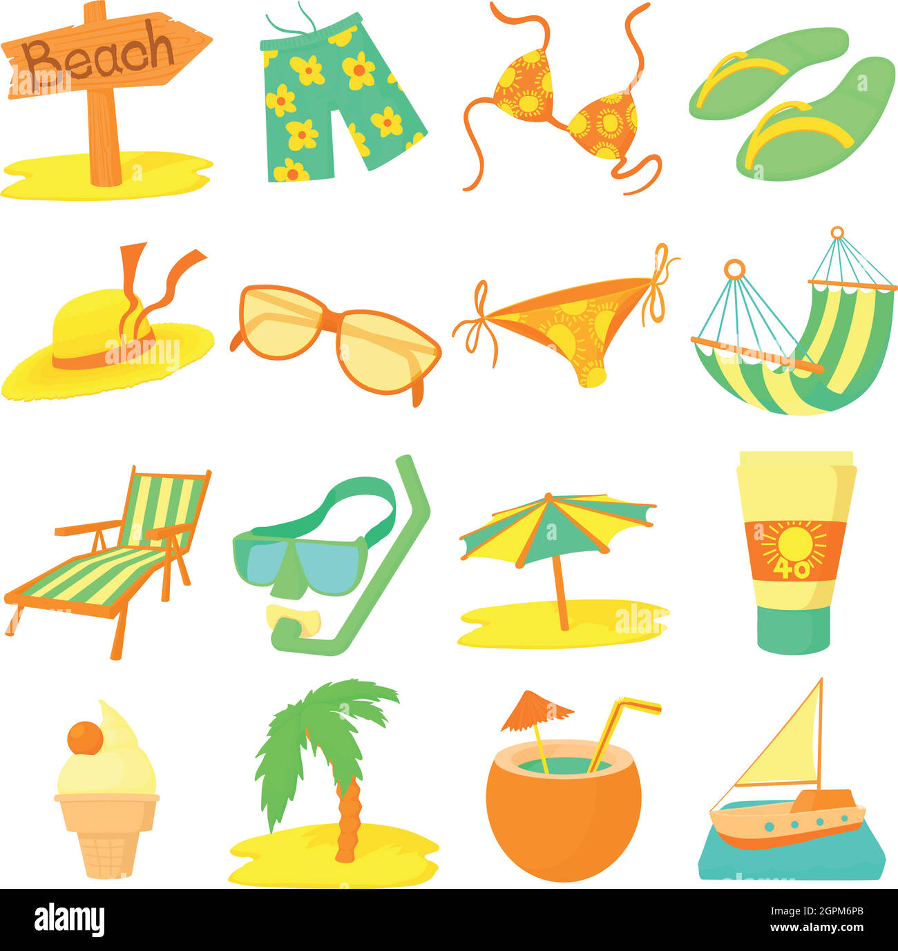 Flip flops cartoon icons Stock Vector Images - Alamy