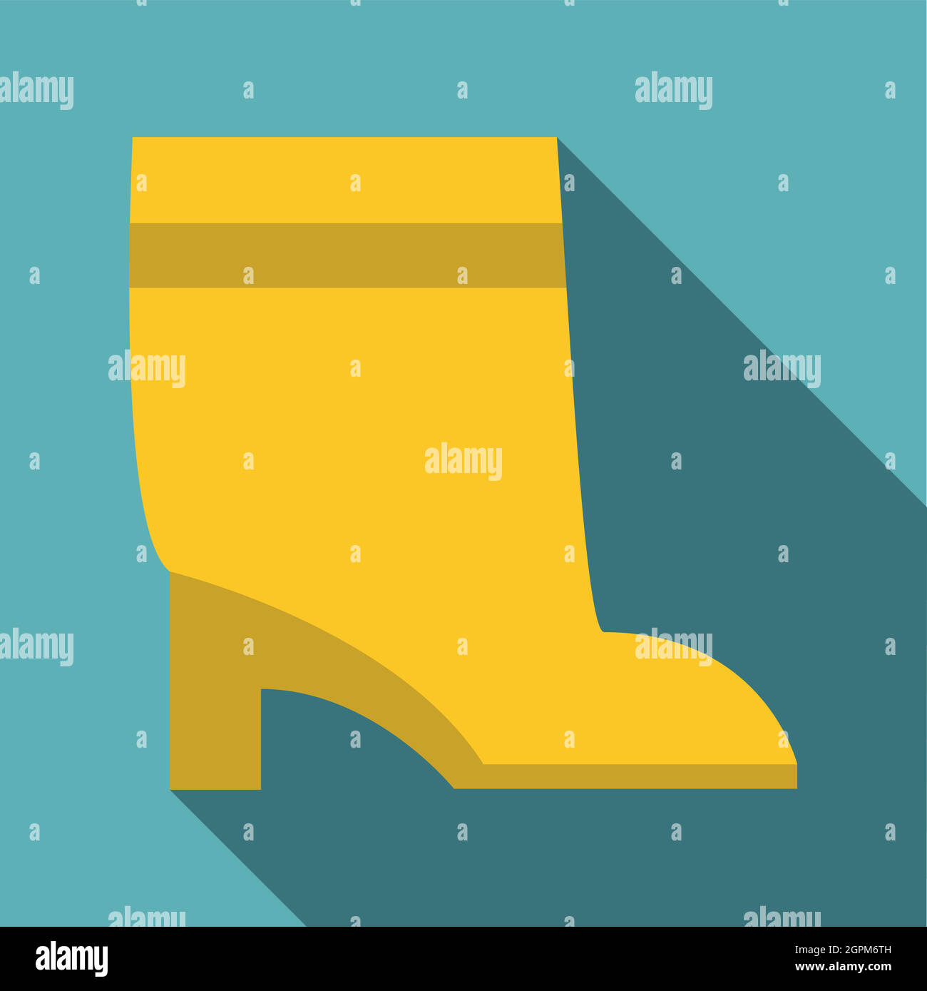 High boot icon, flat style Stock Vector Image & Art - Alamy