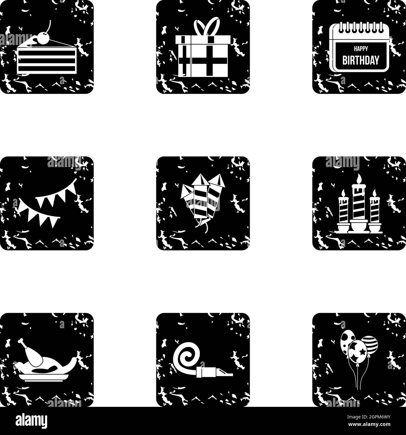 Party icons Black and White Stock Photos & Images - Alamy