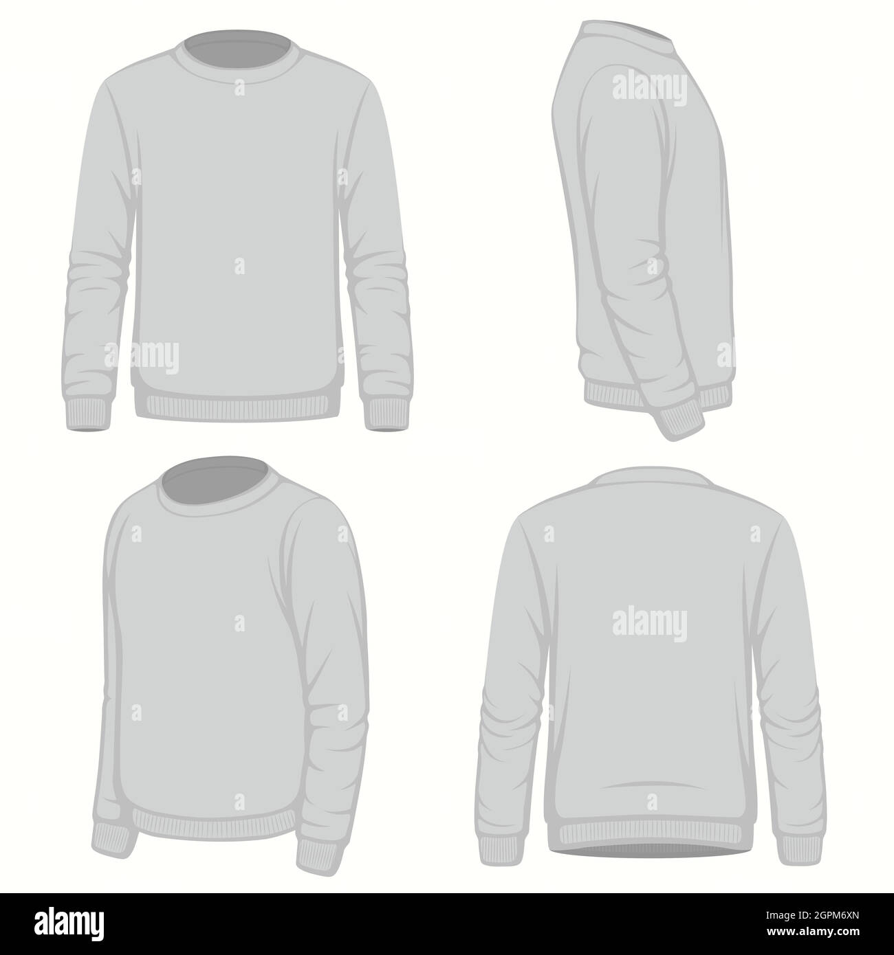Crewneck Sweatshirt Back Template