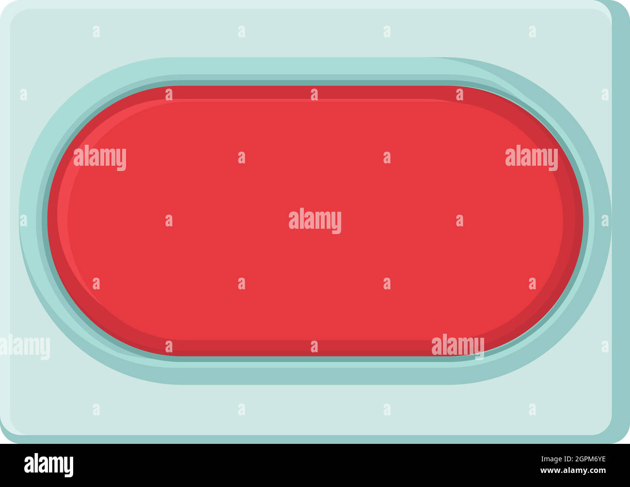 Red rectangular button icon, cartoon style Stock Vector Image & Art - Alamy