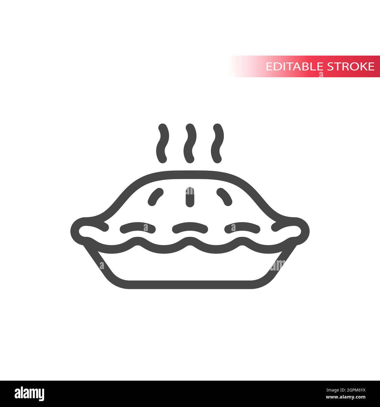 Hot pie line vector icon Stock Vector Image & Art - Alamy