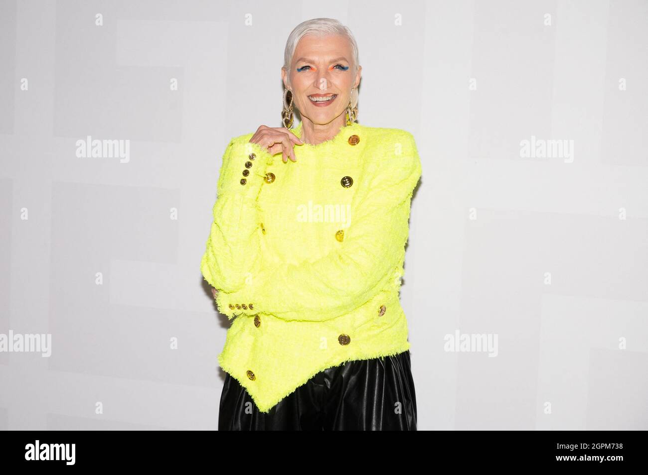 Maye Musk attends the Balmain Festival as part of Paris Fashion Week ...